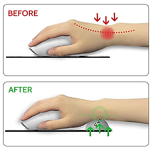 Ergonomic Mouse Pad with Wrist Support, Mouse Pad with Wrist Rest, Black Cat Gaming Mousepad with Non-Slip Pain Relief PU Base, Cute Mouse Pad for Desk Accessories Office Supplies Decor