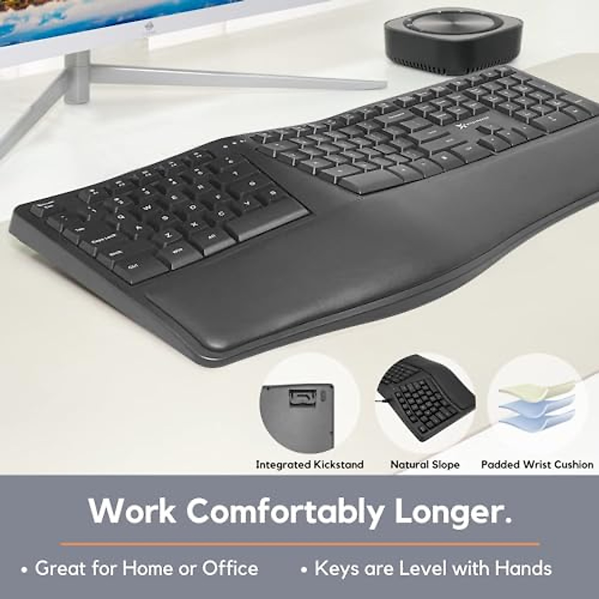 X9 Wireless Ergonomic Keyboard for Comfortable Typing