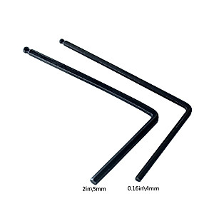 LGEGE Guitar Ball End Allen Wrench Set Repair Tool Guitar Neck Bridge Screw Truss Rod Adjustment 4mm and 5mm (Black)