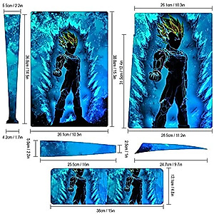 PlayStation 5 optical drive version sticker protective cover, Super Saiyan Prince Vegeta The Soul of Aeration While Fighting ps5 controller protective shell (compatible with ps5 optical drive)