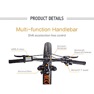 MZZK Electric Bikes for Adults 750W BaFang Motor Ebikes 26" Fat Tire Mountain Electric Bicycle, 25+MPH, Snow Beach E-Bike with Removable 48V Larger Battery 7-Speed UL