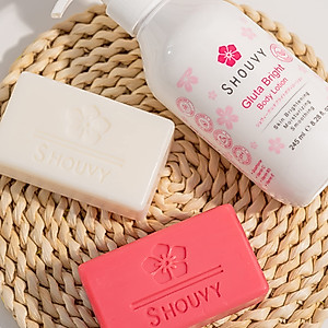 Shouvy Pure Glutathione Brightening Body Lotion for Dark Spots, Smoothing, Even Skin Tone, Intense Hydration & Body Moisturizers with Arbutin, Vitamin C, AHA- Vegan Lotion, 8.28 Fl Oz Bottle