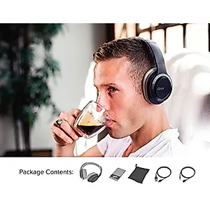 Cleer Audio Enduro 100 Wireless Bluetooth Headphone - Over Ear Fast Charging Lightweight, Podcasting 100Hr Long Battery | Full Charge 4 Day Playback, Play Music & Take Calls Ironless Driver (Navy)