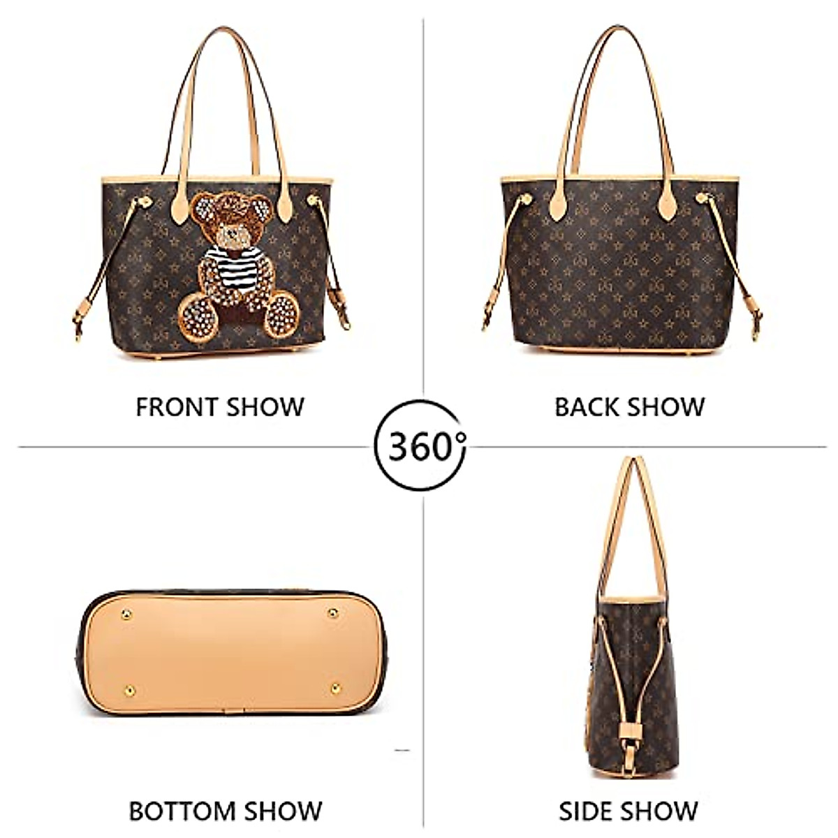 Tote Bags for Women Trendy handbags Shoulder Bag Top Handle Satchel Purses with 2 straps