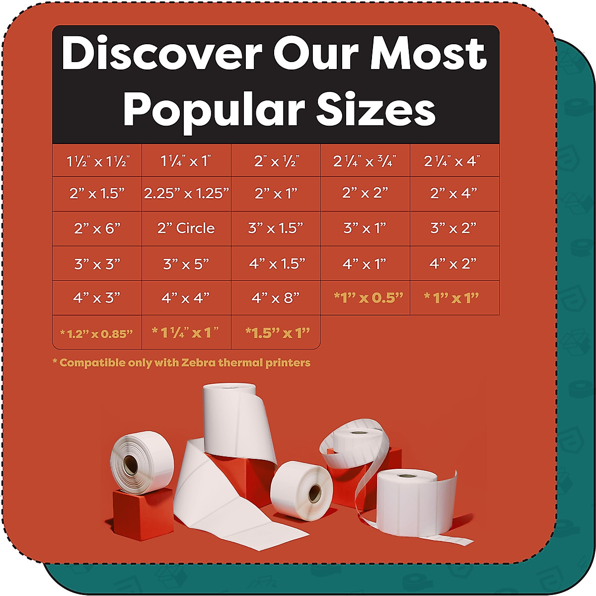 Aegis Adhesives - 2” X 1” Direct Thermal Labels for UPC Barcodes, Address, Perforated & Compatible with Rollo, Zebra, & Other Desktop Label Printers (12 Rolls, 1300/Roll)