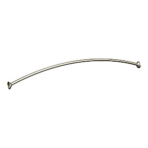 Moen CSR2160BN 54-Inch to 72-Inch Adjustable Length Fixed Mount Single Curved Shower Rod, Brushed Nickel