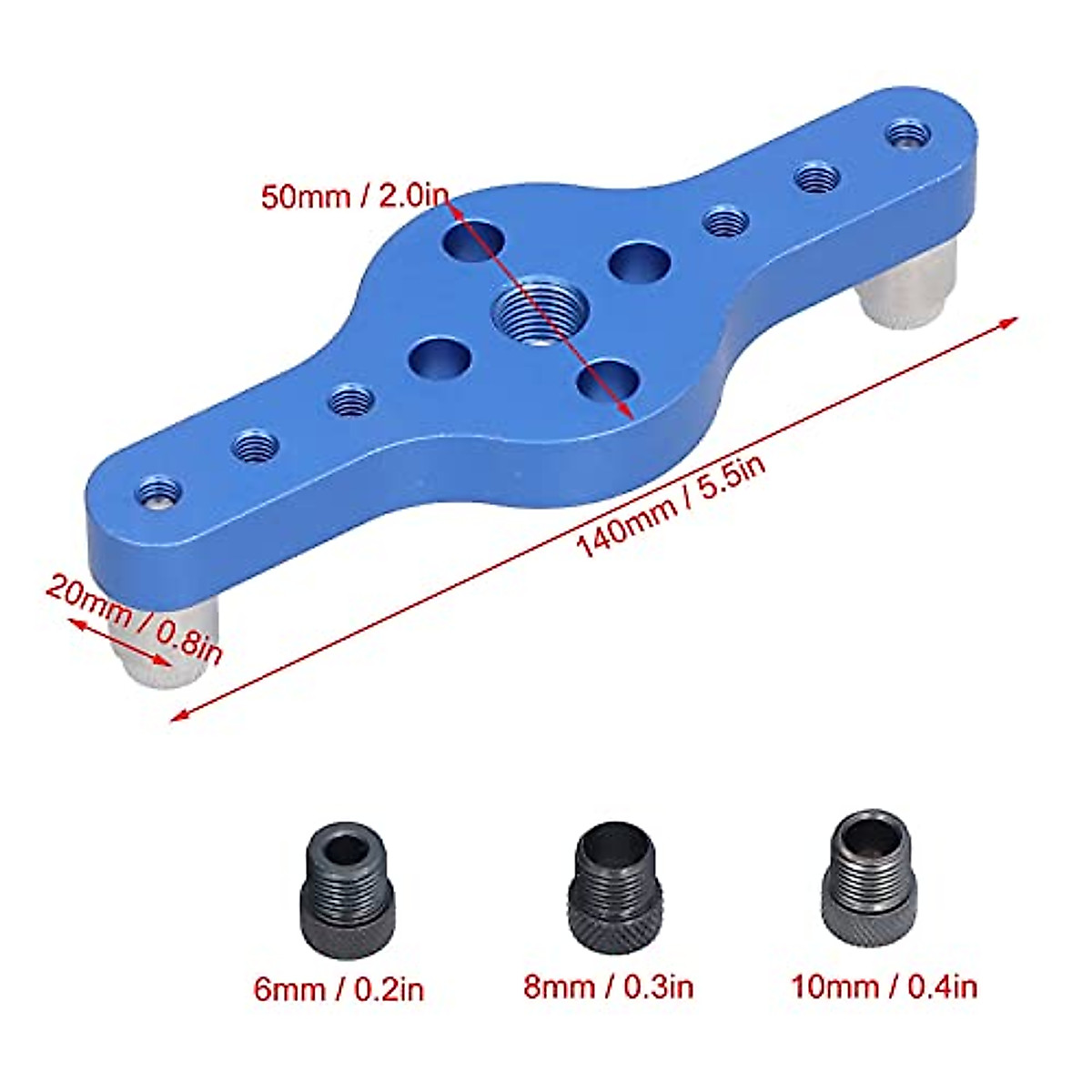 Self Centering Dowelling Jig, Dowel Jig, Anodized Appearance Precise Fast Self Center Dowel Jig Kit for Woodworking DIY Aluminum Alloy, Hole, Tools