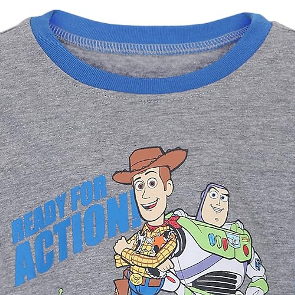 Disney Toy Story Buzz Lightyear, Woody and Aliens Boys Long Sleeve Shirt and Pants Set for Toddler and Little Kids