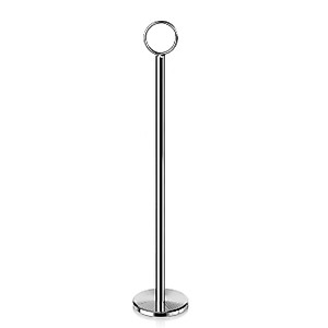 New Star Foodservice 23244 Ring-Clip Table Number Holder/Number Stand/Place Card Holder, 12-Inch, Set of 12