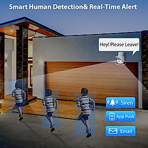 Hiseeu 5MP Wireless PTZ Security Camera System, Indoor Outdoor IP66 Waterproof WiFi Camera, 4K 10CH NVR, 2-Way Audio, Motion Detection Alarm, 24/7 Surveillance, 1TB Hard Drive (Plug-in Power Supply)