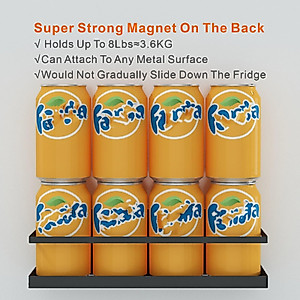 Roysili Magnetic Spice Rack Organizer Spice Organizer For Refrigerator Fridge Spice Rack For Kitchen Organizer Magnetic Shelf Space Saving Black 2 Pack With 2 Hooks