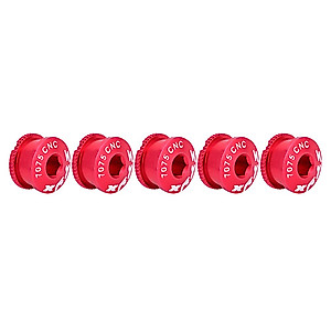 Crank Bolts Aluminum Alloy Crankset Single Chainring Bolts and Nuts for Outdoor Mountain Road (Red)