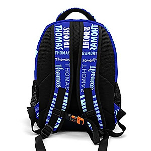 XOZOTY Navy Blue Backpack Personalized with Name for Men Women Shoulder Bag Laptop Bag Bookbag