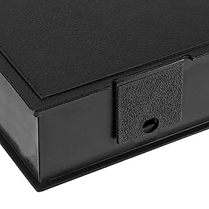 Adorama Plastic Storage Binder Box with 3 'O'-Rings, 9x11", Portrait Format, Color: Black