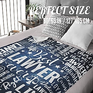 InnoBeta Lawyer Gifts, Throw Blanket for Men, Women and Law School Studnets on Law Day, Birthday and Christmas, 50" x 65"- Best Lawyer Ever