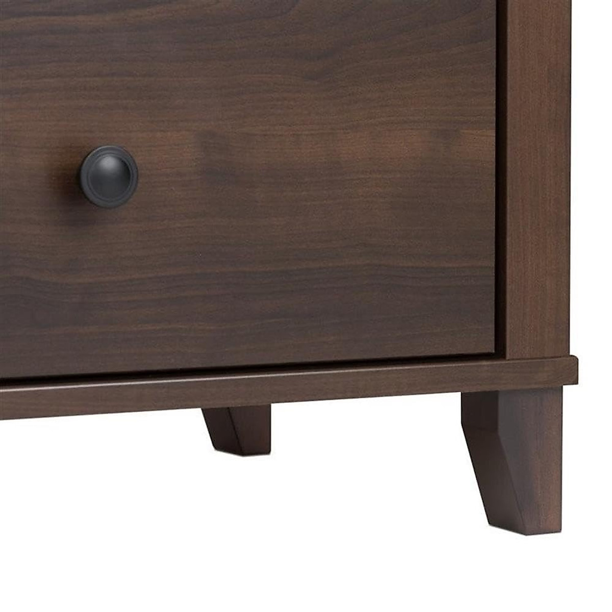Prepac Yaletown Traditional 2-Drawer Tall Nightstand Side Table, Bedside Table with 2 Drawers and Open Shelf 16" D x 23" W x 28" H, Espresso, EDNH-1202-1