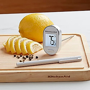 KitchenAid KQ904WH Digital Instant Read Kitchen and Food Thermometer White, Temperature Range: -40F to 482F, White