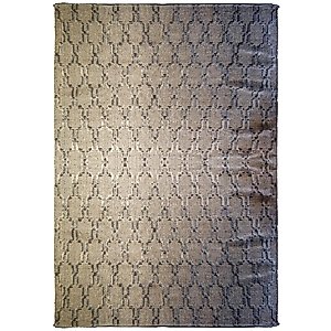 8' x 10' Gray Contemporary Rug Raised Wool and Silk Pile Handmade India #F-5659
