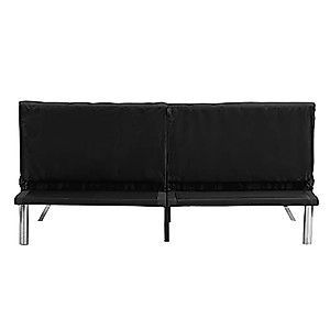 FIQHOME Modern Fabric, Convertible Couch Bed,Futon Sets Daybed,Folding Sleeper Sofa Love seat for Living Room&Bedroom Small Space,Black