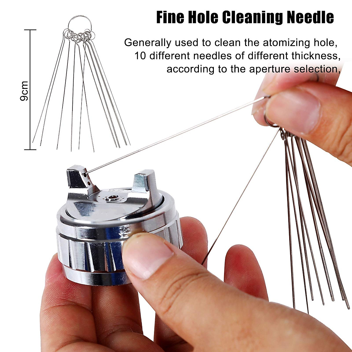 17pcs Multi-Purpose Spray Gun Cleaning Kit,Nylon Brushes Paint Gun Cleaning Kit Mini Brushes & Needles for Clean Airbrush Nozzles Spray Guns Tattoo Equipment (17)