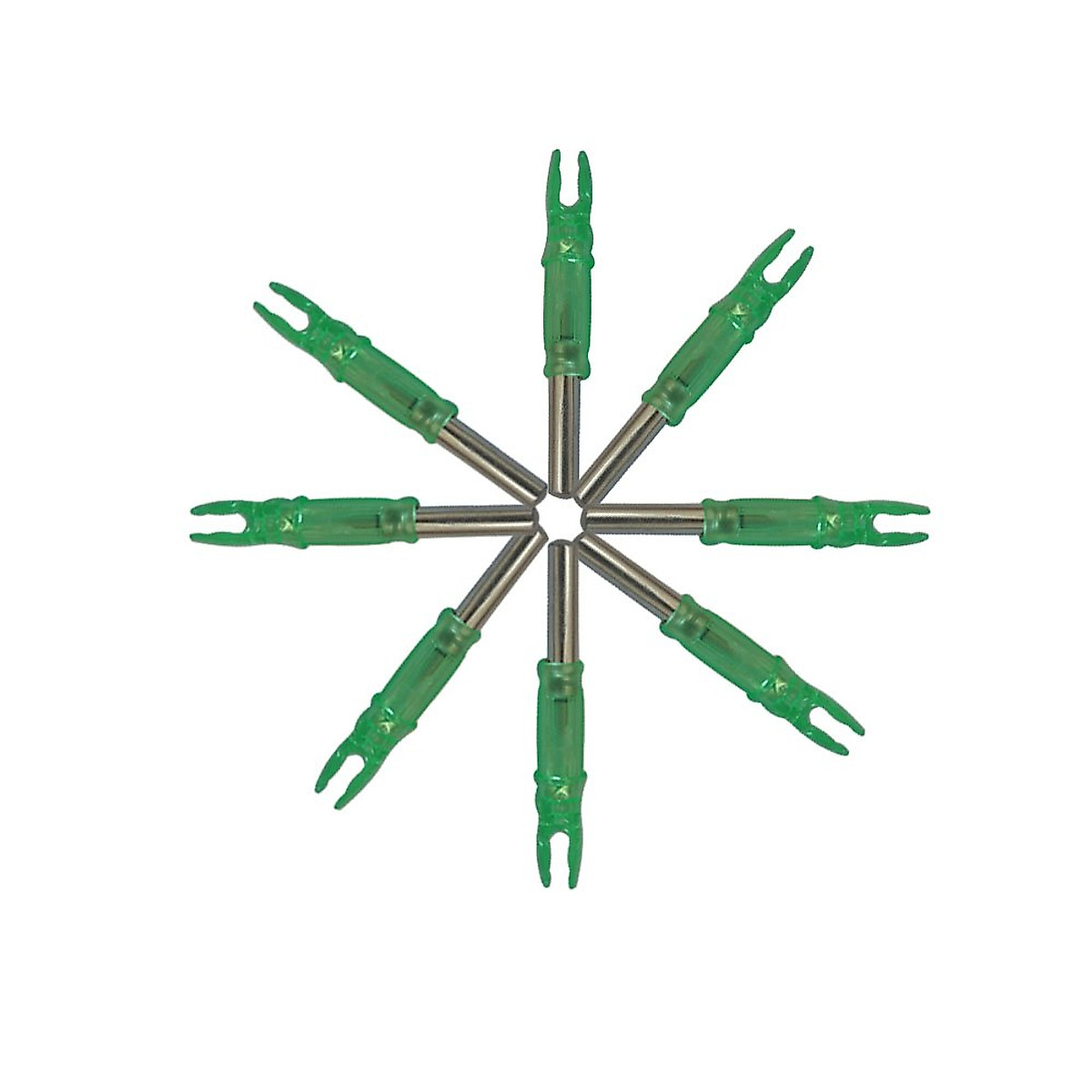 Jiexi Hwyp luminous led nocks for inner diameter 6.2mm compound bow arrow Pack of 6 (green)