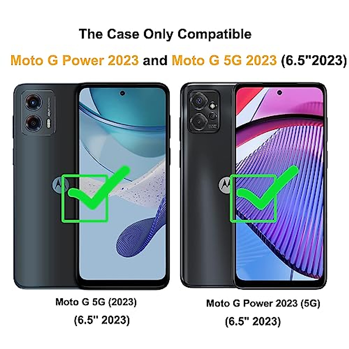 LEXNEC Designed for Moto G Power 2023 & Moto G 5G 2023 Case,Heavy-Duty Tough Rugged Lightweight Slim Shockproof Protective Men Women Phone Case Cover for Motorola G Power 2023 5G (6.5",2023)[Black]