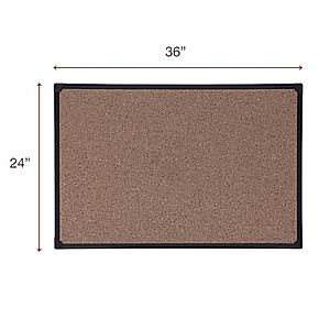 Universal UNV43022 36 in. x 24 in. Tech Cork Board - Black Plastic Frame