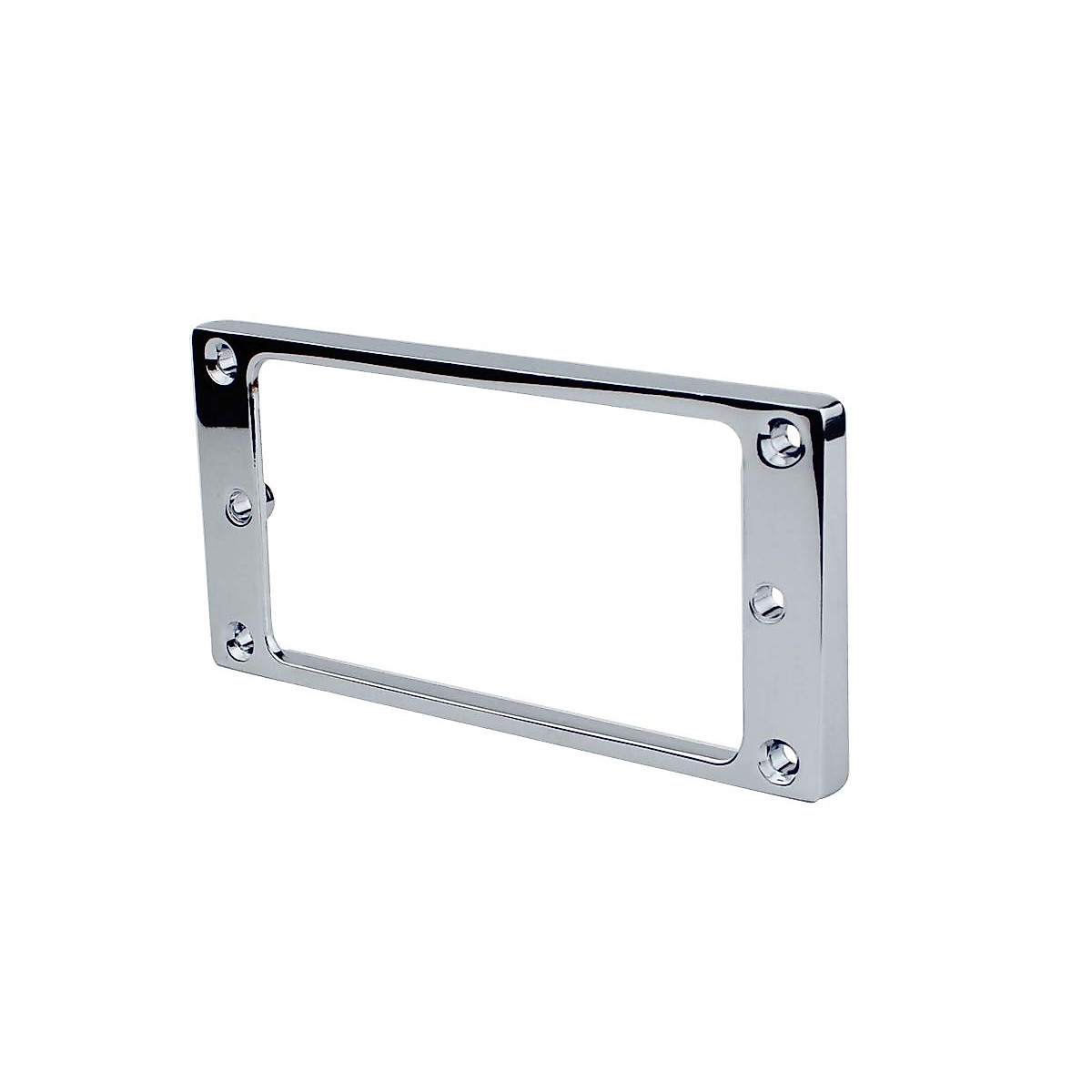 Guyker Flat Metal Humbucker Pickup Mounting Ring Set - Bridge Neck Pickups Cover Frame Replacement Part for Electric Guitar or Precision Bass(2PCS, Chrome)