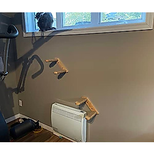 Cat Wall Mounted Shelf Furniture,Cat Climbing Shelves,with Jute Scratching for Indoor Cats Four Steps Stairs,Heavy Duty Wooden Cats Perch Platform (Big-Right to Left)