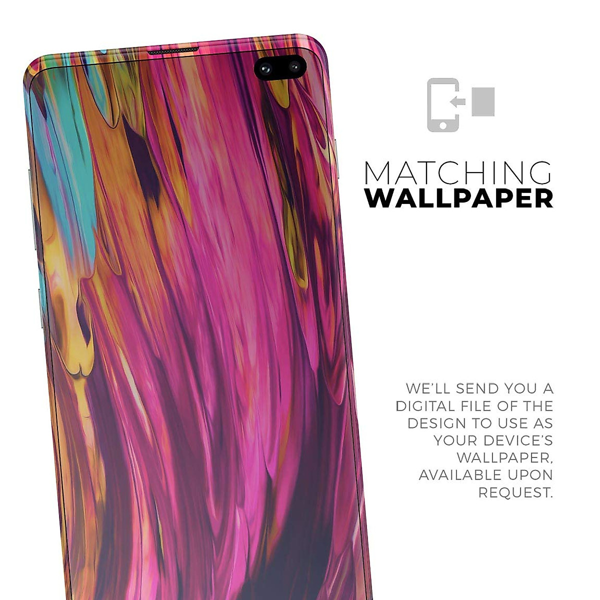 DesignSkinz Blurred Abstract Flow V30 Protective Vinyl Decal Wrap Skin Cover Compatible with The Samsung Galaxy S20 (Screen Trim & Back Glass Skin)