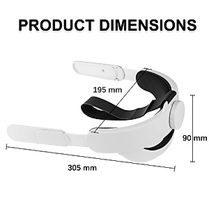 Orzero Head Strap Compatible for Quest 2 Accessories with Head Cushion Elite Strap Upgraded Comfortable Protective Head Strap Reduce Pressure Adjustable Headband