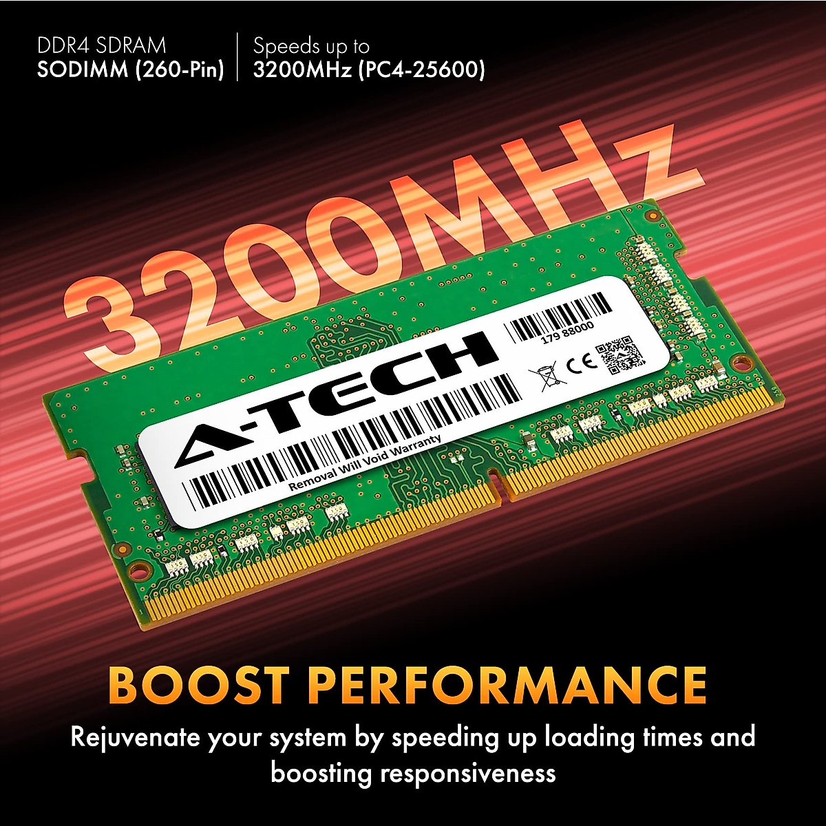 A-Tech 8GB RAM for MSI GF63 Thin 11SC Laptop | DDR4 3200MHz PC4-25600 SODIMM 1.2V 260-Pin Non-ECC SO-DIMM Memory Upgrade