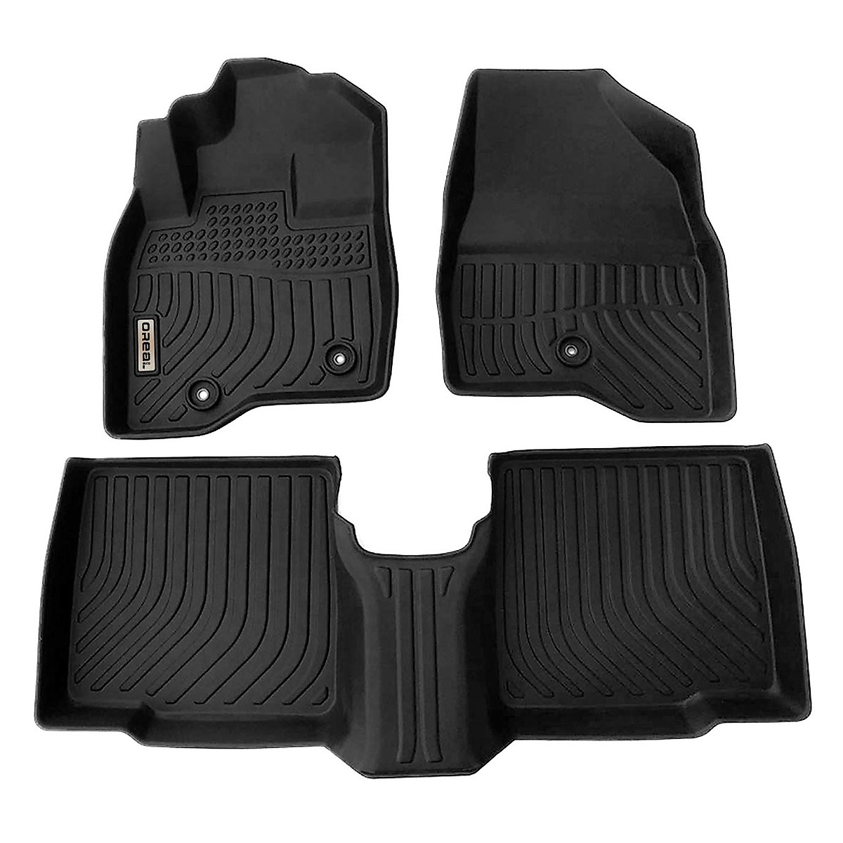 orealtrend Black Floor Mats Liners Replacement for Explorer 2015 2016 2017 2018 2019 Heavy Duty All Weather Guard Front and Rear Car Carpet-Custom Fit-Tough Odorless