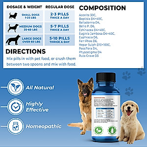 Eye Care and Vision Support Dog Supplement - Natural Eye Infection Treatment Relieves Conjunctivitis, Swelling, Discharge, and More - Stop The Dog Eye Drops Struggle with Easy to Use Pills