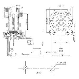 WSDMAVIS 1 Set Pneumatic Switch for Garbage Disposal 16A On Off Push Button Switch for Bath Tub Spa Jetted Whirlpool Jet Set