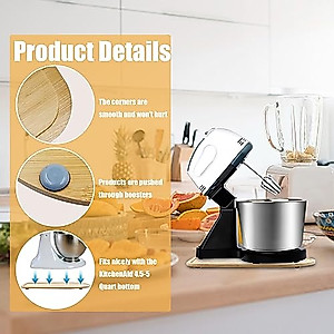Appliance Slider Bamboo Mixer Slider Kitchen Appliance Sliders for 4.5-5qt Countertop Mixer Mover Sliding Tray Stand Mixer Appliance Moving Tray Small Appliance Slider Stand Mixer Mat Slider Applianc