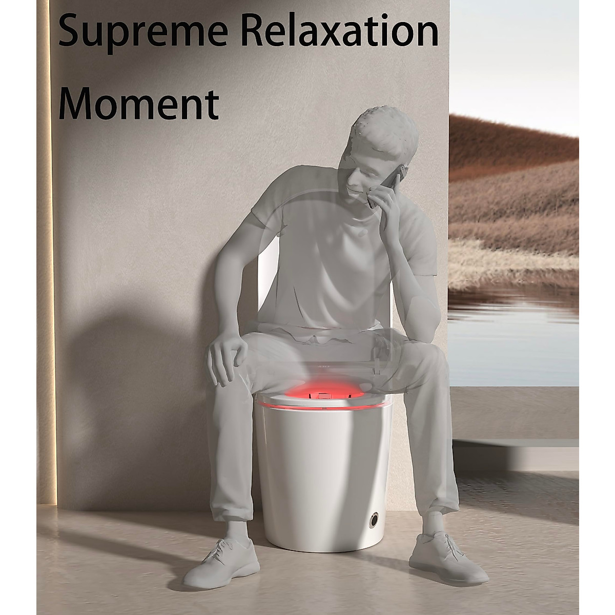 Kogven Smart BidetToilet, Modern One Piece Toilet with Bidet Built in, Heated Seat, Warm Water Washing & Air Dryer, Auto Flush, Self-Clean Stainless Steel Nozzle,LED Display, Slow Close Lid