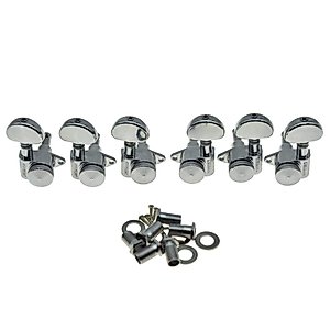 Wilkinson Locking Tuners 3x3 Full Size Locking Guitar Tuners Tuning Keys Pegs Guitar Machine Heads for Les Paul or Acoustic Guitars Chrome