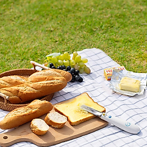 ANSIBLE Electric Heating Butter Spreader, Rechargeable Butter Knife, Stainless Steel Blade, Can Quickly Melt Butter, Cheese, Jam, Ice Cream