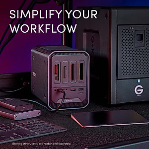 SanDisk Professional - PRO-Dock 4; 4-Bay Reader Docking Station - (1x) USB-C (USB 3.2 Gen 1) Port - SDPD14F-0000-NBAAD, Gray