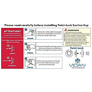 Vidan Home Solutions Shower Caddy | Stainless steel, rustproof, wall mounted with suction cups, modern, spacious, multi-shelf shower organizer for Shampoo – Conditioner – Soap – Loofah – Razor