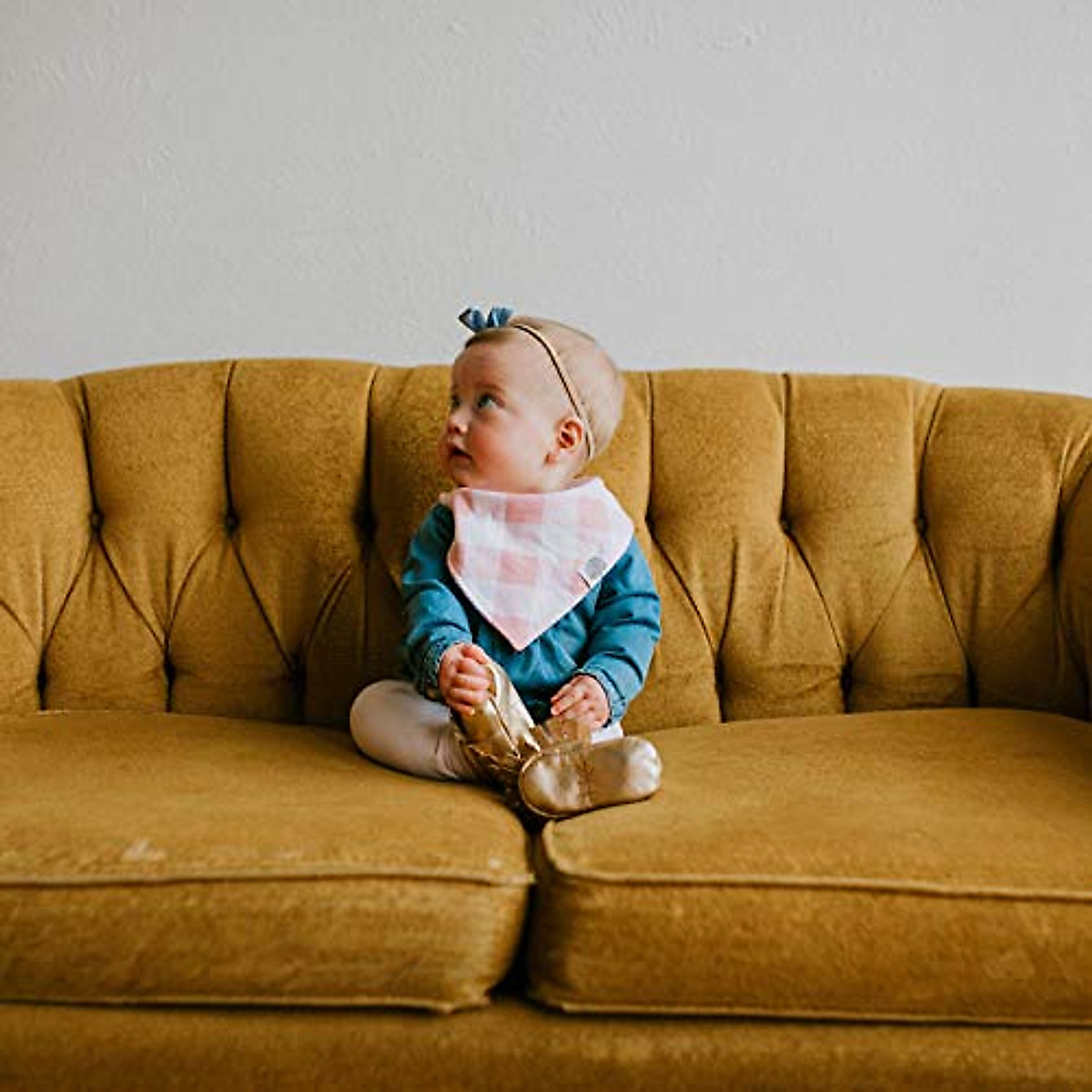 Parker Baby Bandana Drool Bibs 4 Pack Baby Bibs for Girls - "Lincoln Set"