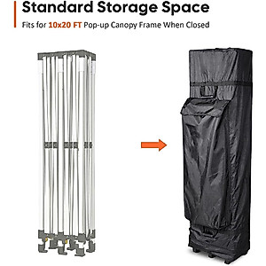 ZeHuoGe Universal Canopy Roller Bag Wheeled Canopy Carry Bag with Handles for Pop-up Tent Shelter Wheeled Storage Bag (10x20ft)