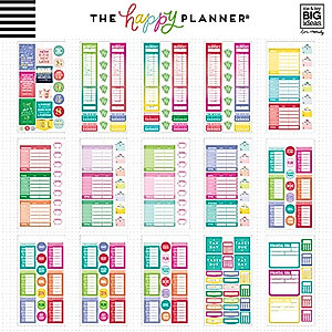 me & my BIG ideas Sticker Value Pack for Classic Planner - The Happy Planner Scrapbooking Supplies - Budget Theme - Multi-Color & Gold Foil - Great for Projects & Albums - 30 Sheets, 682 Stickers