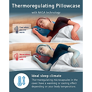 Travel Pillow VOLAR QuickDry | Memory Foam Neck Pillow | Quick Drying & Thermoregulating | Includes travel bag | Ergonomic Pillow For Sleeping on Airplane, Hotel, Camping, Couch - Designed in Germany