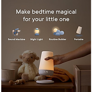Hatch Rest+ Baby & Kids Sound Machine | 2nd Gen | Child’s Night Light, Alarm Clock, Toddler Sleep Trainer, Time-to-Rise, White Noise, Bedtime Stories, Portable, Backup Battery (with Charging Base)