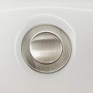 Purelux Bathroom Sink Drain Stopper Faucet Vanity Sink Pop Up Drain Assembly with Overflow, Brushed Nickel Finish