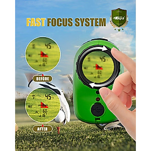 BIJIA Golf Rangefinder with Slope Switch-700Yards 6X Laser Range Finder with Slope On/Off Switch Rechargeable High Precision Flaglock/Scan/Slope/Angle/Speed/Vibration for Golfing/Tournament Legal