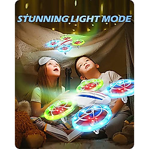 D23 DEERC Drones for Kids Beginners, LED RC Mini Drone with Altitude Hold, Headless Mode, Quadcopter with 720P HD FPV WiFi Camera, Propeller Full Protect, Easy to use Kids Gifts Toys for Boys, Girls