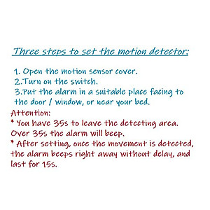 Portable Mini Motion Detector Alarm + 120DB Ear-Piercing Siren + SOS LED Light, Hotel Door Room Security Device for Female Women Kids Life Safety While Travelling Alone 2-Pack